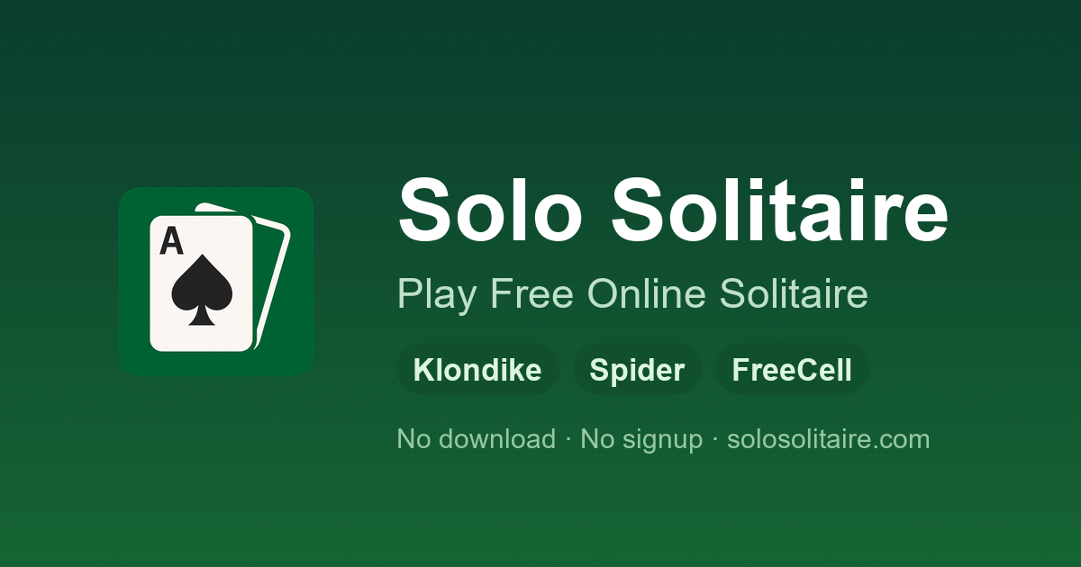 Solo Solitaire – Free Online Solitaire, Leaderboards & Daily